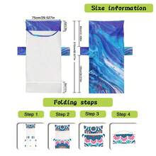 1pc Foldable Beach Chair Cover, Can Be Folded Into A Tote Bag, With ...