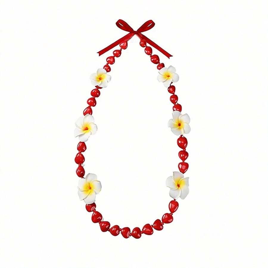 Hawaiian Graduation Kukui Nut Money Lei 3D Tropical Hawaii Luau Wreaths ...
