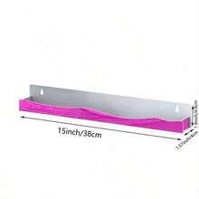15-Inch Wall-Mounted Mirrored Gold Acrylic Nail Polish Rack, Fashion ...