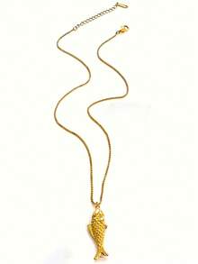 1pc Fashionable Delicate Fish Pendant Necklace, Personalized Women ...