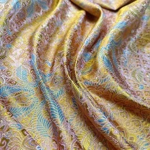 1pc High-Quality Gold Jacquard Fabric, Exquisite Floral Pattern ...