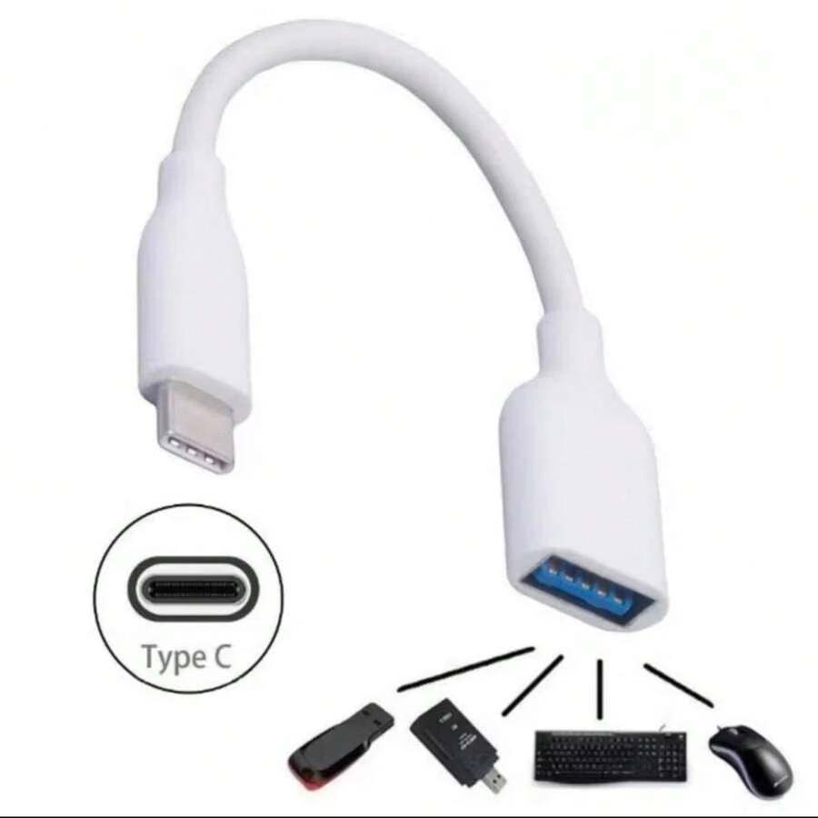 Cabo Adaptador Tipo-C USB-C Femea Otg Para Pendrive Celular Tablet ...