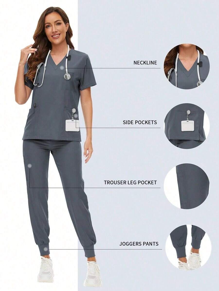 Scrubs Women Nursing Beauty SPA Uniforms Pet Clinic Store Veterinary ...