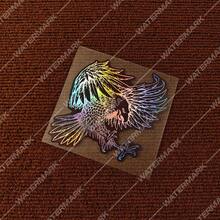 1pc Elegant Eagle Pattern Eagle & Animal Laser Holographic Material Car ...