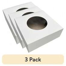 9x9x3.5 Inch White Bakery Pie Box With Window 3 Pack Pastry Cake Boxes ...