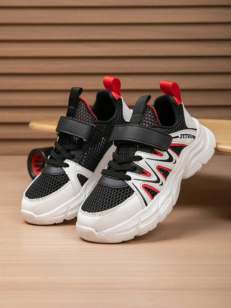 1 Pair Kids' Breathable Mesh Patchwork Casual Sneakers, Comfortable ...