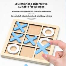 1pc Wooden Tic-Tac-Toe (XO) Board Game - Logic & Brain Training ...