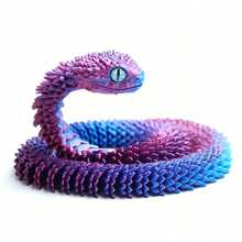 4pcs 3D Printed Flexible Joint Snake Models, Movable Snake Figures ...