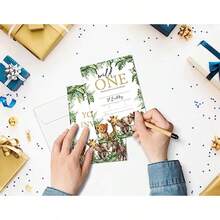 Wild One Birthday Invitations Safari Jungle Animals 1st Birthday Party ...