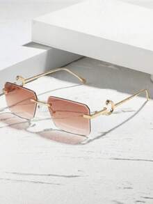 Visivana 1 Pc Unisex Stylish Metal Frameless Gradient Light Brown ...