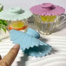 1pc New Silicone Cup Lid, Creative Sealing Tea Cup Cover For Mugs ...