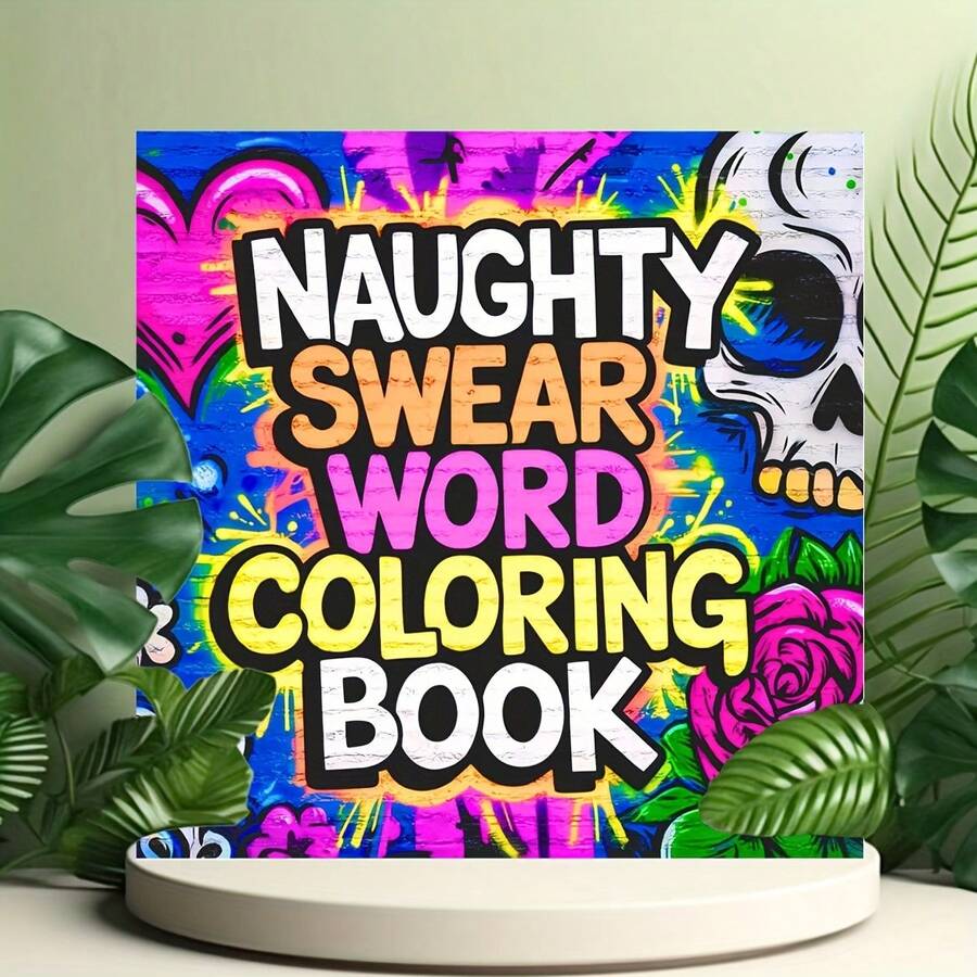 1 Piece Swear Word Themed Coloring Book, Creative Patterns, Soft Paper ...