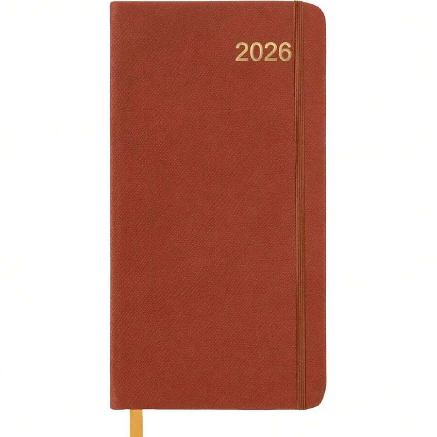 2026 - Textured 6.7 X 3.4 Inch Pocket Monthly Weekly Planner: 14 Months ...