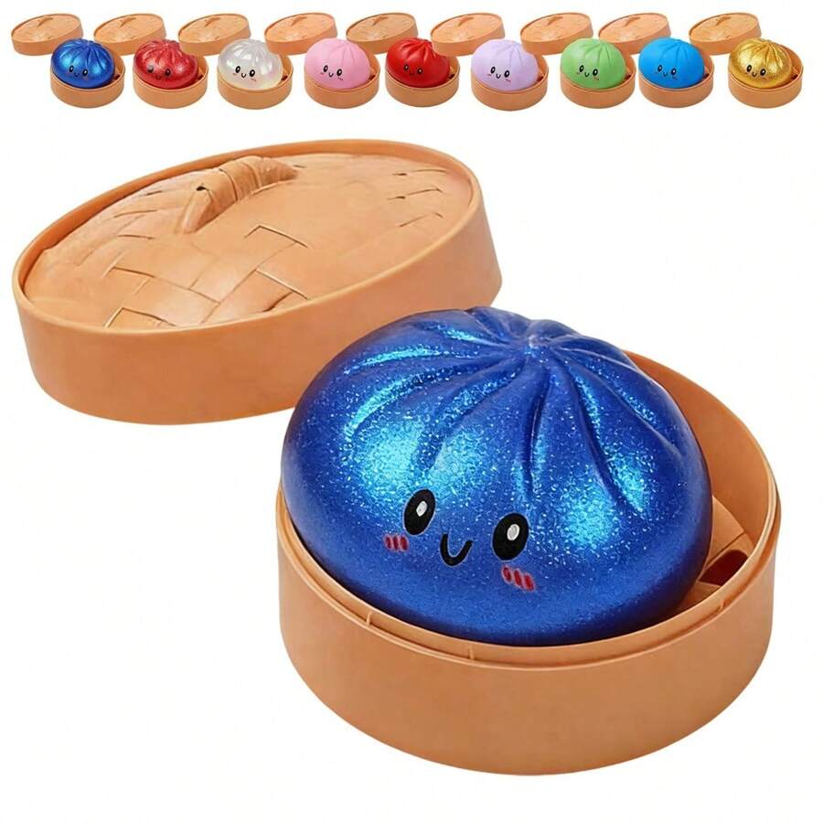 Glitter Dumpling, Glitter Dumpling Squishy With Box, Dumplings Sensory ...