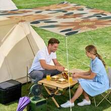 Red Daisy & Wheat Field Shade Cloth, Multi-Use Tarp & Hammock Shade For ...