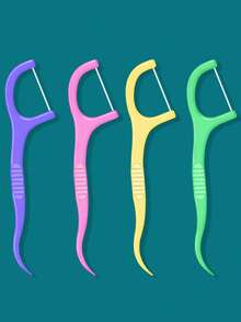 2 Boxes (Random Color) Ultra Fine Dental Floss Sticks, Fruit & Mint ...