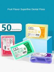 2 Boxes (Random Color) Ultra Fine Dental Floss Sticks, Fruit & Mint ...