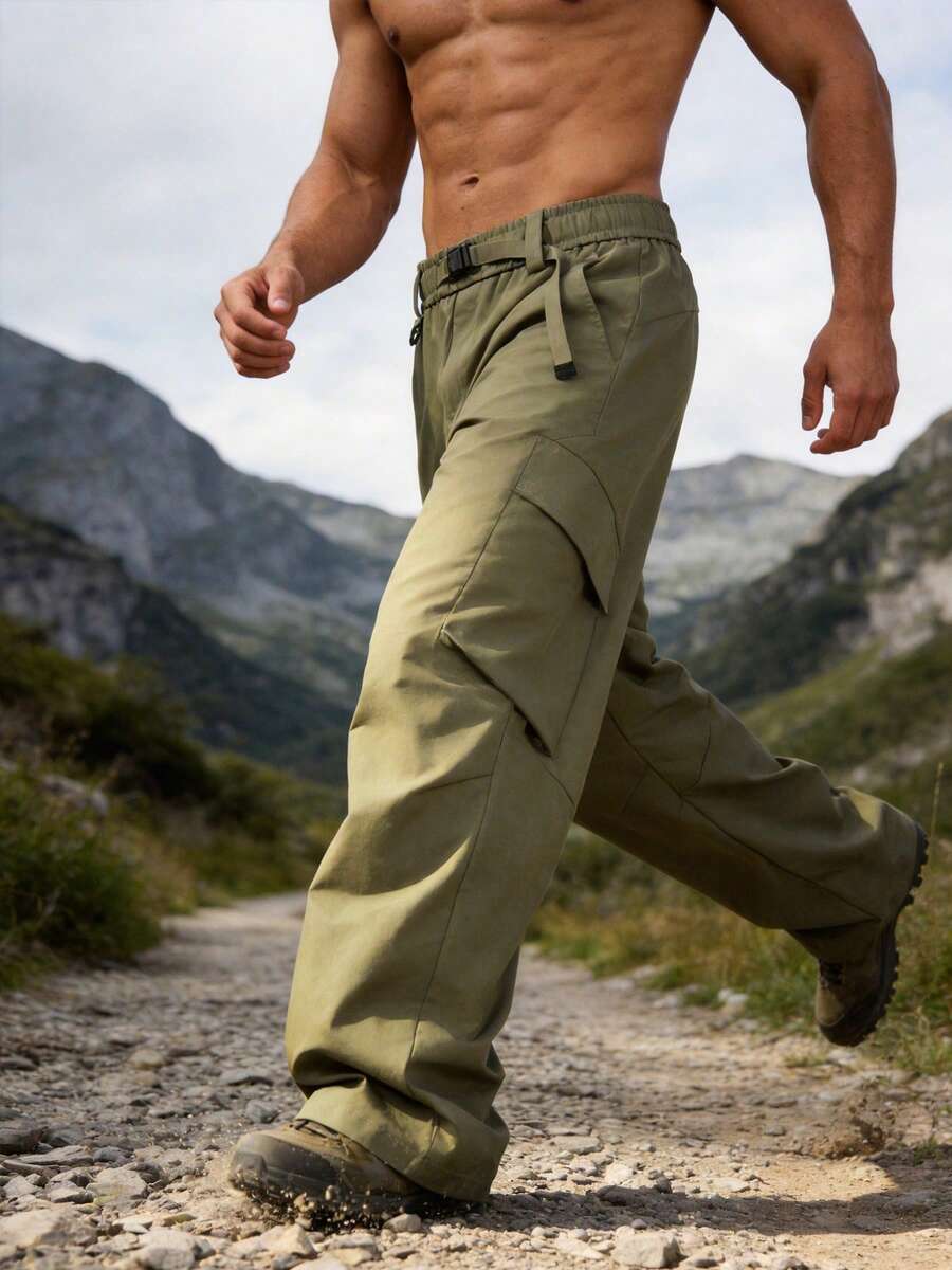 Men's Sports Outdoor Cargo Pants, Large Capacity Practical Cargo ...
