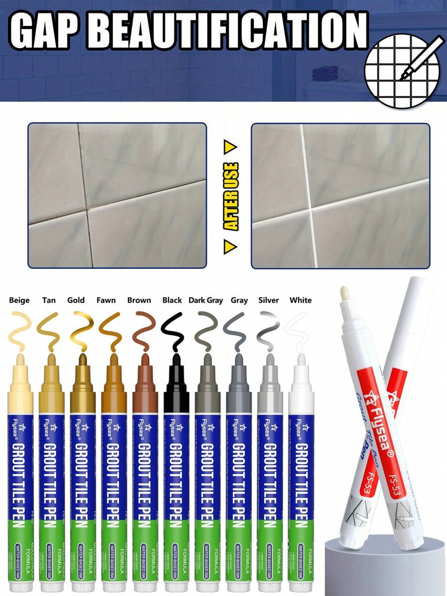 Tile Grout Pen, Wall Grouting Repair Marker Pen For Repairing Tiles ...