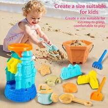 Kids Beach Toy Set - Includes Bucket, Toy Car, Mesh Shovel, Strainer ...