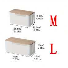 1pc Desktop Cable Management Box With Wooden Lid, Dust-Proof Cable ...