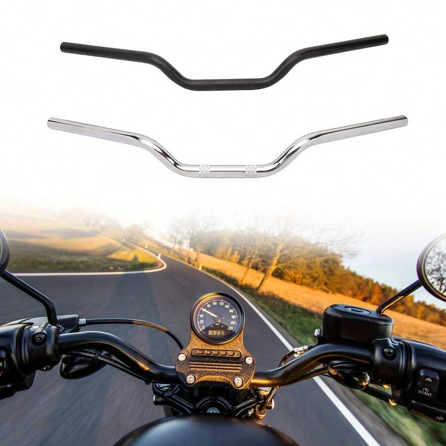 JFG RACING Motorcycle Handlebar 7/8" 22mm Cafe Racer Handlebars Low ...