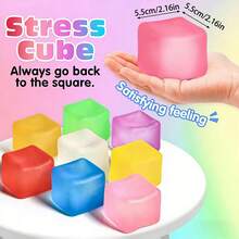 1/2/4pcs Sensory Squishy Stress Relief Ball Toys, Soft Slow Rising Cube ...