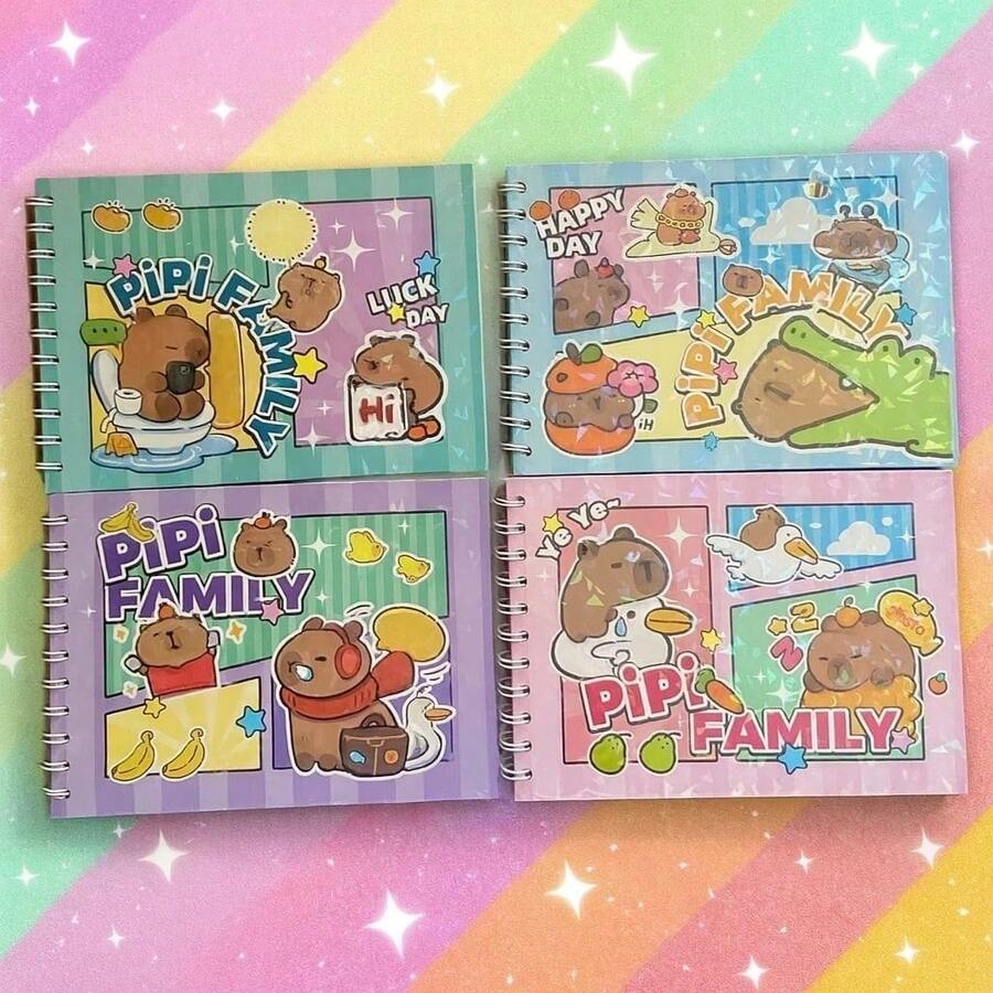 Caderno de Desenho e Colorir 48 Folhas - Pipi Family Capivara - Para ...
