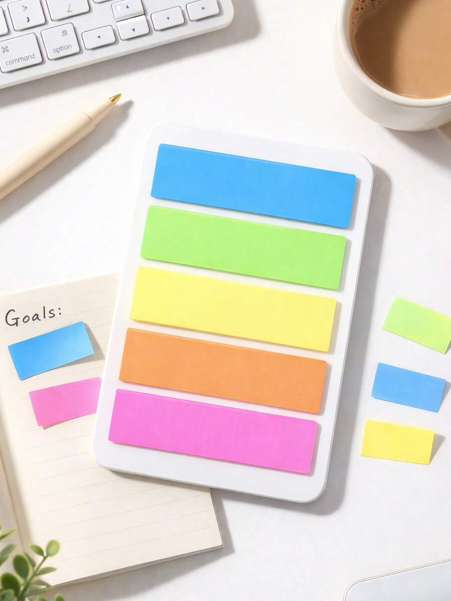 MAXI SELF ADHESIVE POP UP FLAGS ARROW SHAPE ASSORTED COLORS 5X25 FLAGS ...