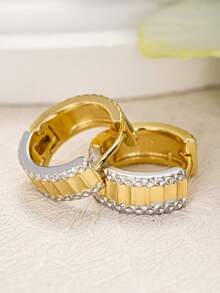1 Pair Elegant Hoop Earrings, Designed For Women, Suitable For Weddings ...