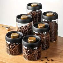 1pc High Borosilicate Glass Vacuum Sealed Storage Jar, Suitable For ...