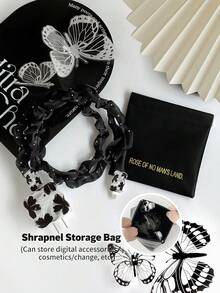 Ink Flower Charger Protective Case, Black & White Wave Design ...