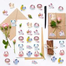 500 Peças/Rolo Adesivos de Axolotl Papelaria Coreana Rolo de Adesivos ...