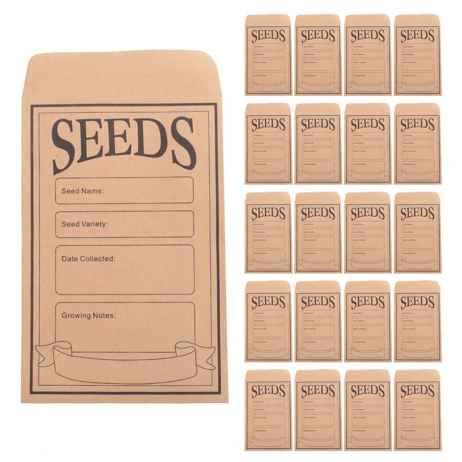 100PCS Seed Packets Envelopes: Self Sealing Small Seed Envelopes For ...