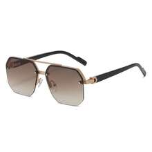 1 Pair Men's Square Double-Bridge Aviator Sunglasses, High-Quality ...