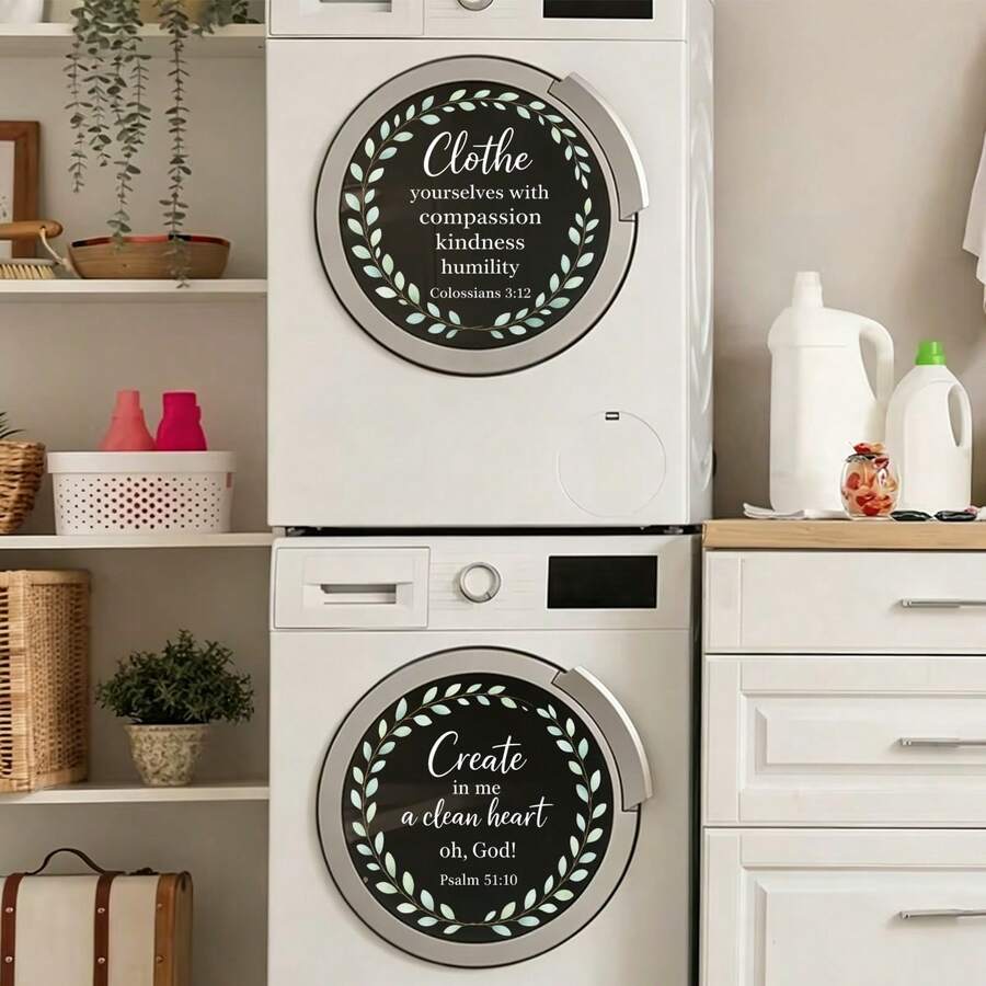 2 Peças Decalques de Cling Estático com Versículo Bíblico Cristão para ...