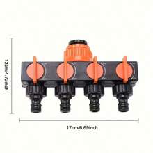 4-Way Garden Hose Splitter With 4 Independent Valves - Outdoor Faucet ...