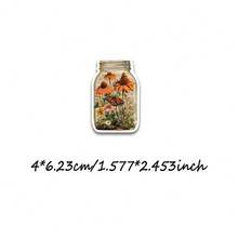 50pcs Beautiful Vintage Flower Jar Stickers, Decorate Water Cups ...