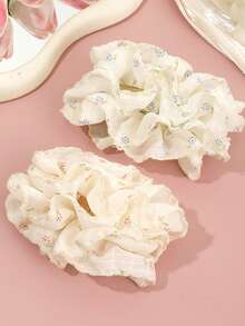 1pc Women's Large Floral Print Banana Hair Clip, Sweet And Gentle Style ...