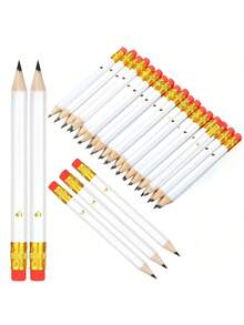 1/10/20pcs Mini Heart-Shaped Gold Foil Pencils With Erasers + 1pc ...