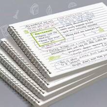 60 Sheets Horizontal Spiral Bound B5 Lined Notebook, Thick Transparent ...