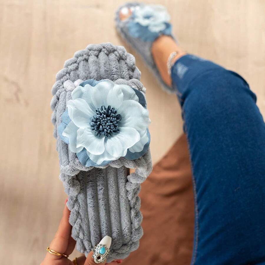 2026 Spring/Summer New Floral Fashion Casual Indoor/Outdoor Slippers ...