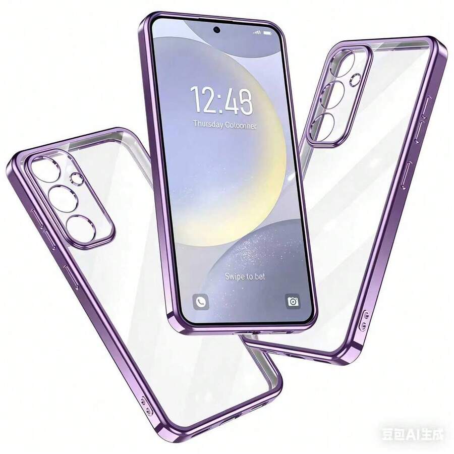 Soft, Ultra-Thin Transparent Electroplated Protective Case, Compatible ...