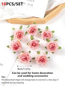 10PCS Artificial Rose Heads, Valentine's Day And New Year Decorations ...