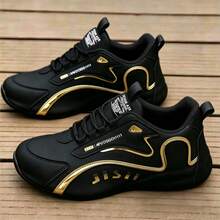OBOVAY Men's Multi-Function Fitness Shoes, Decorated With Gold Accents ...