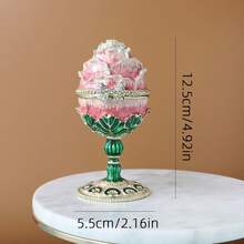 SUSUZUKU 1pc Rose Enamel Jewelry Box, Small Decorative Storage Box ...