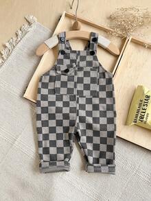 Spring/Autumn Casual Loose Checkerboard Black & White Plaid Corduroy ...