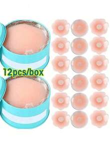 2/6/10/12 Pcs Reusable Silicone Nipple Covers, Breast Petals, Invisible ...