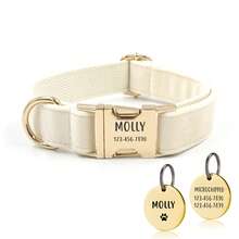 2pcs Personalized Name Small Pattern & Phone Number, 1 Adjustable Dog ...
