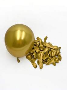 130pcs White And Gold Balloons, Suitable For Decorating Weddings ...